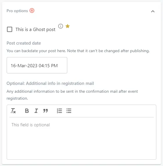 Event post type | MainCross Social+